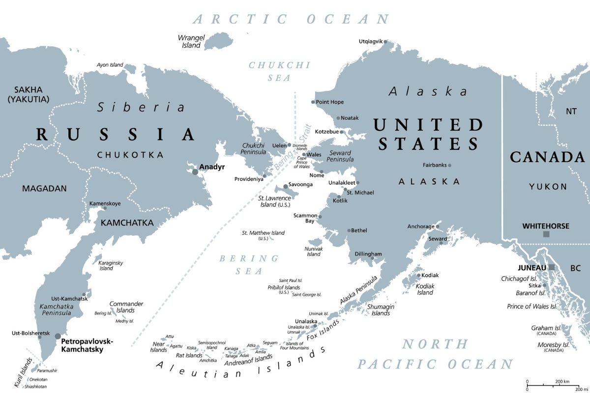 How Far is Alaska from Russia?